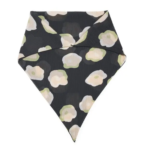 Issey Miyake Floral Verve Pleats Stole - Black