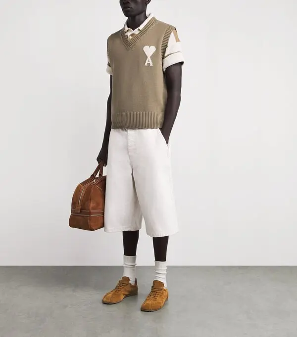 Ami Wool-cotton De Coeur Sweater Vest