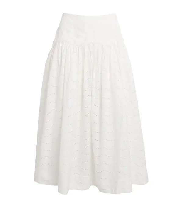 Polo Ralph Lauren Cotton Eyelet Maxi Skirt