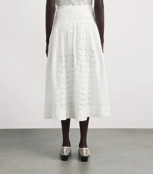 Polo Ralph Lauren Cotton Eyelet Maxi Skirt
