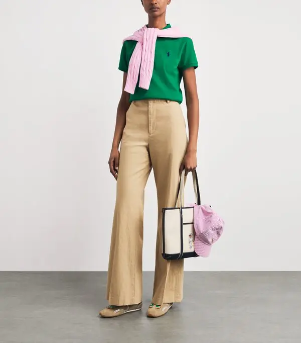 Polo Ralph Lauren Stretch-cotton Piqué Julie Polo Shirt - Green