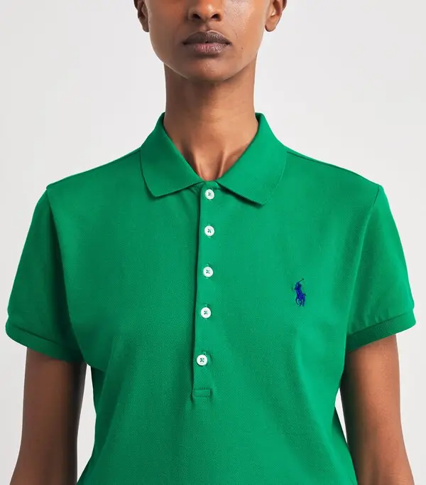 Polo Ralph Lauren Stretch-cotton Piqué Julie Polo Shirt - Green
