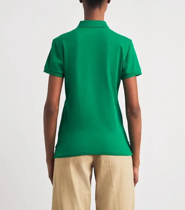 Polo Ralph Lauren Stretch-cotton Piqué Julie Polo Shirt - Green