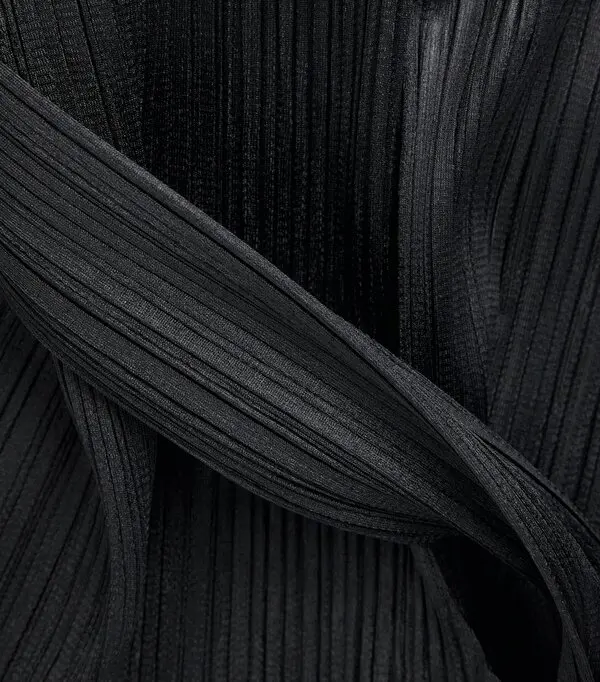 Issey Miyake Pleated Facade Cardigan - Black