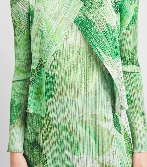 Issey Miyake Pleated Foggy Forest Cardigan - Green