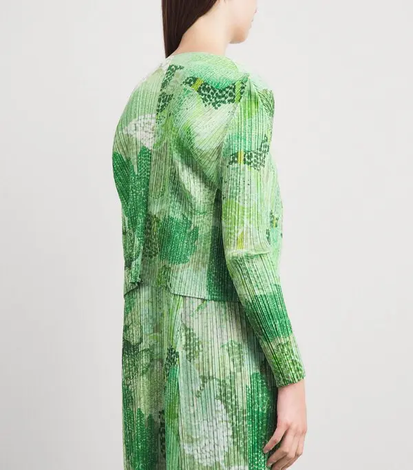 Issey Miyake Pleated Foggy Forest Cardigan - Green