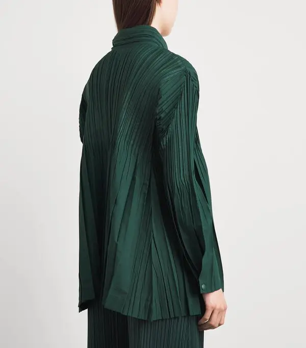 Issey Miyake Pleated Float Coat - Green