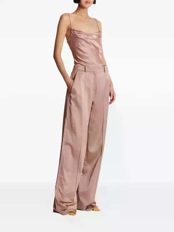 Balmain Tailored Satin Straight Pants