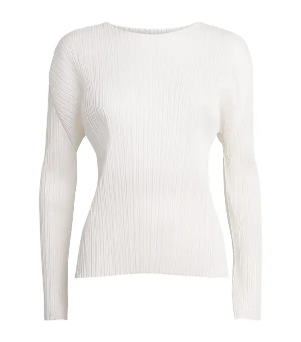 Issey Miyake Pleated Long-sleeve T-shirt