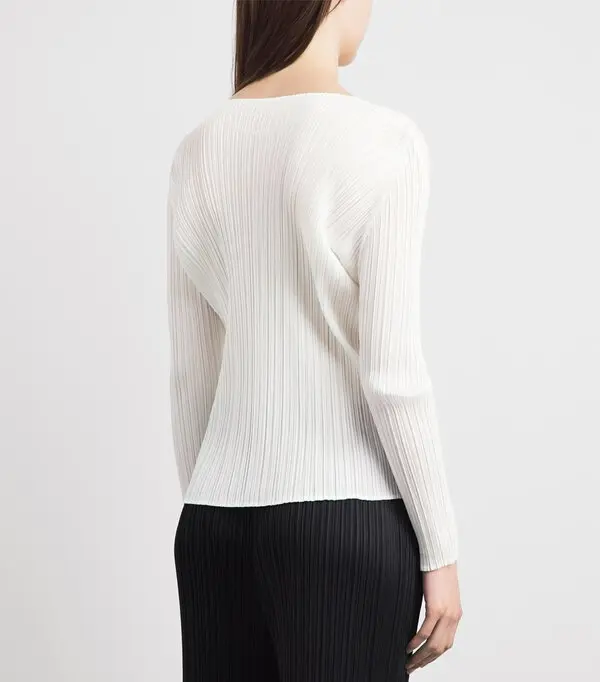 Issey Miyake Pleated Long-sleeve T-shirt