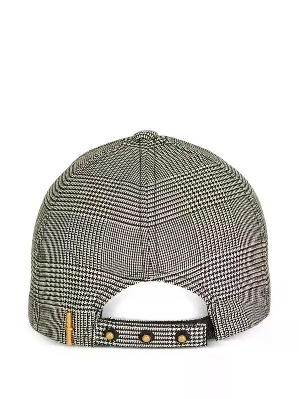 Balmain Prince Of Wales Check Cap - White