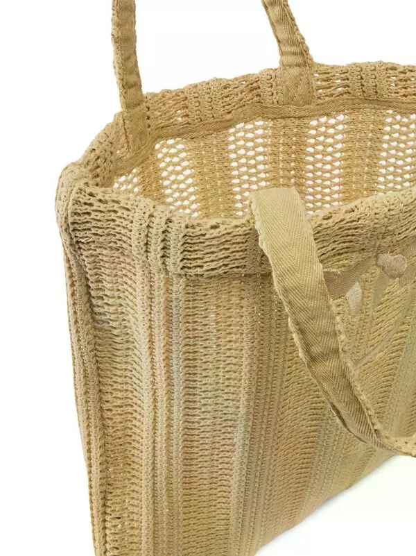 Pinko Easy Logo-detail Shoulder Bag - Neutrals