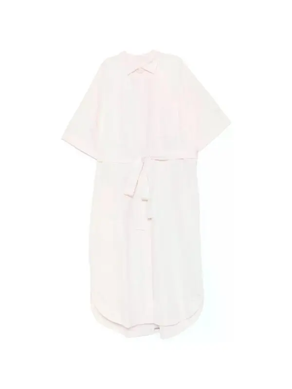 CASEY CASEY Belted Button-front Dress