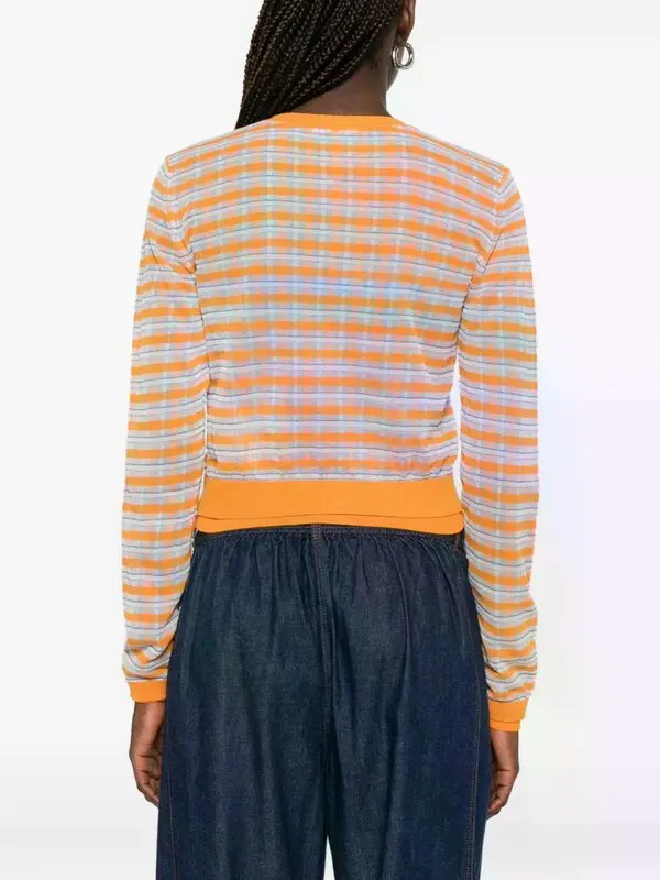 Ermanno Scervino Check-pattern Cropped Cardigan
