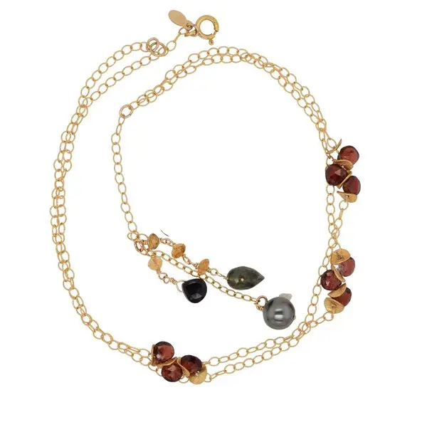 LORI KAPLAN DESIGN Long Necklace With Tassel - Black/gold/yellow
