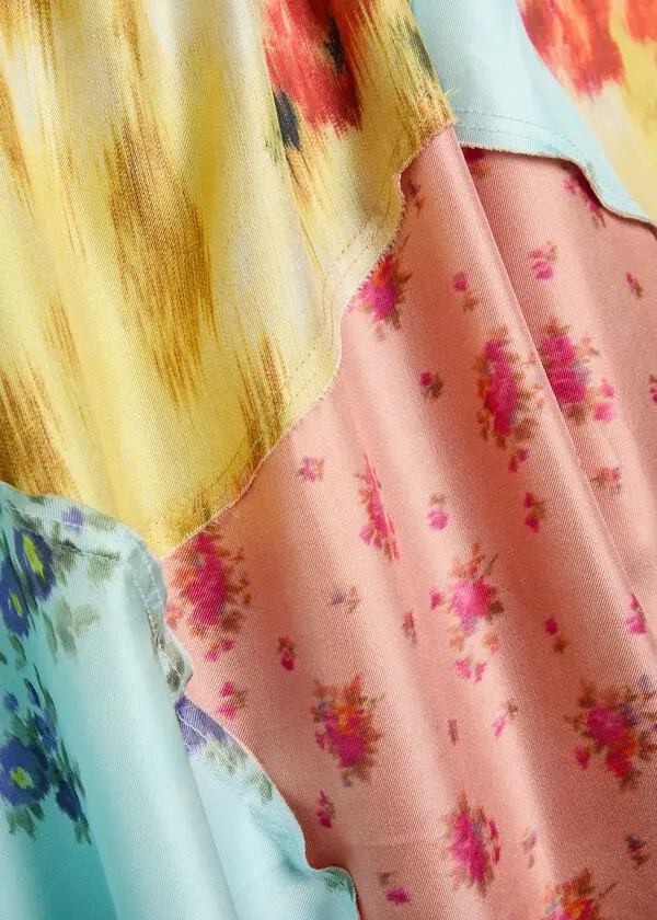 GANNI Printed Silk Maxi Dress - Multicoloured