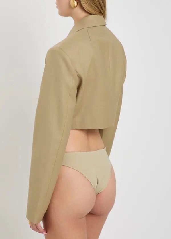 Ronny Kobo Florina Blazer-effect Wool-blend Bodysuit