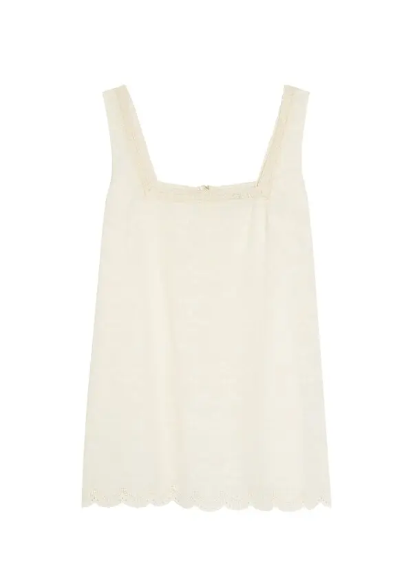 SOLAQUA Delilah Embroidered Cotton Mini Dress