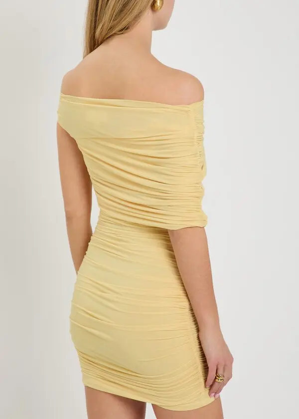 ruched stretch-jersey mini dress NORMA KAMALI Pickleball strapless ruched stretch-jersey mini dress