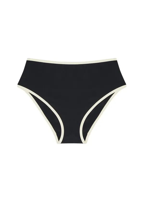 SOLAQUA High-waisted Bikini Briefs - Black