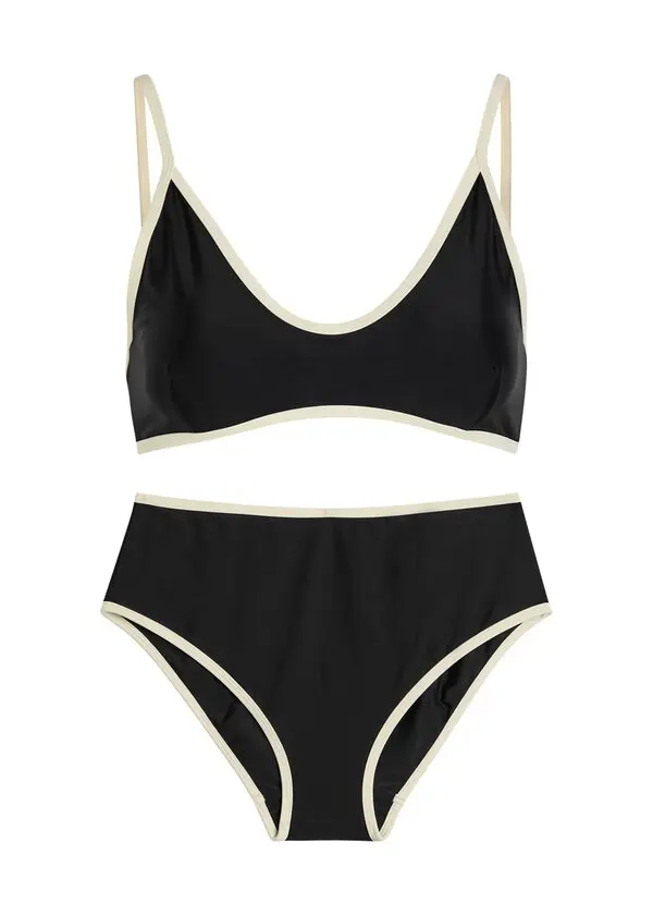 SOLAQUA High-waisted Bikini Briefs - Black