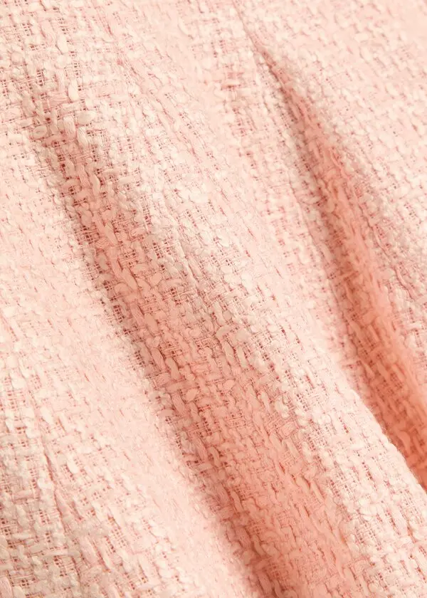 Alice + Olivia Zona Pleated Tweed Mini Skirt - Light Pink