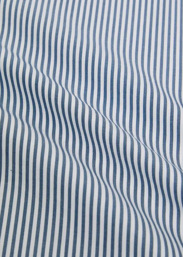 Suzie Kondi Saria Striped Cotton-poplin Top - Navy