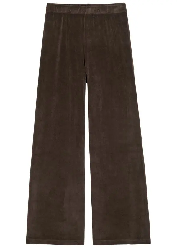 Suzie Kondi Zephyra Wide-leg Terry Trousers - Brown