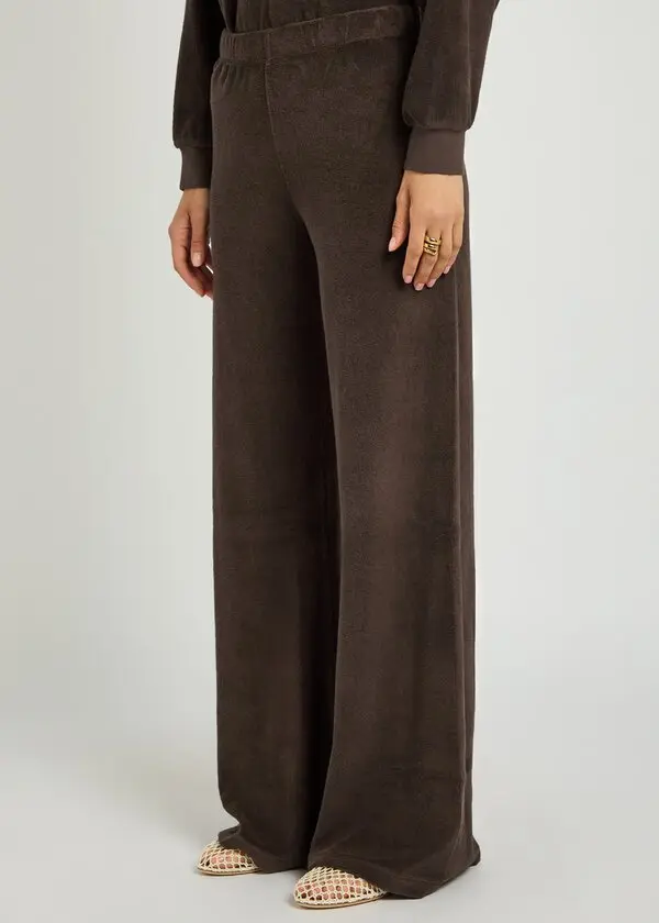 Suzie Kondi Zephyra Wide-leg Terry Trousers - Brown