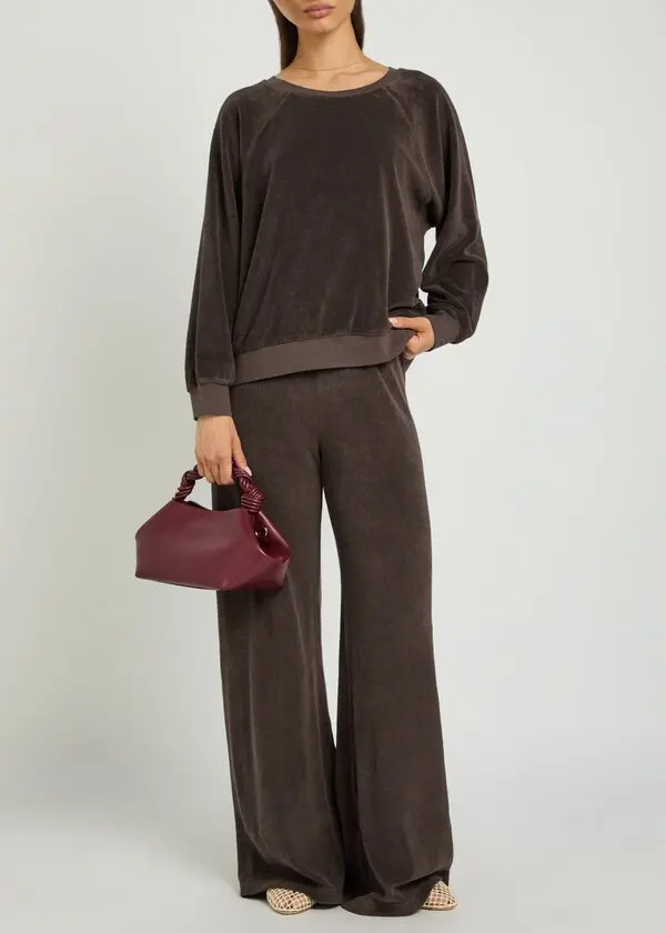 Suzie Kondi Zephyra Wide-leg Terry Trousers - Brown