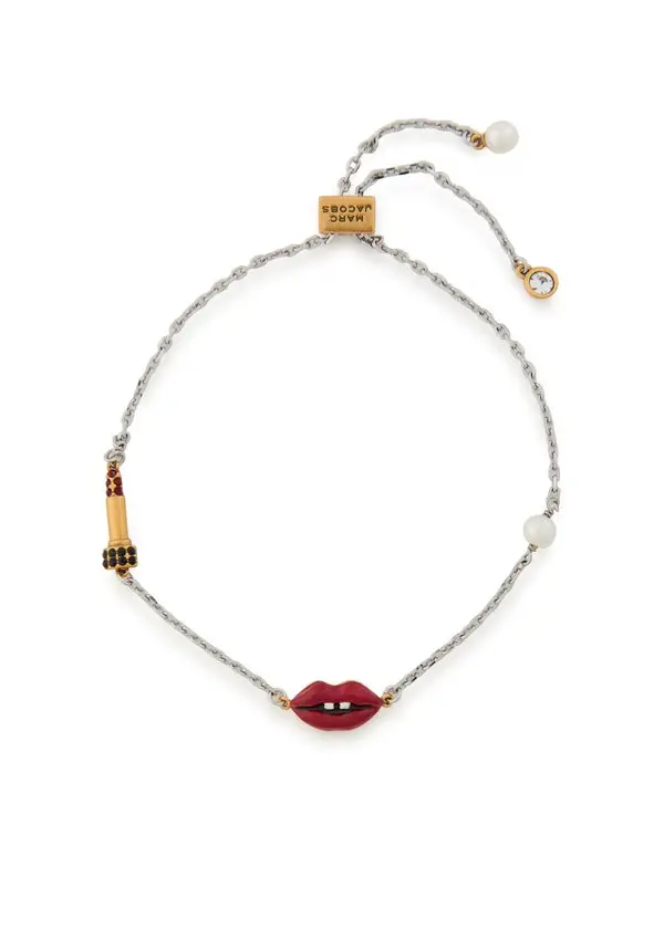 Marc Jacobs The Lips Enamelled Bracelet - Silver