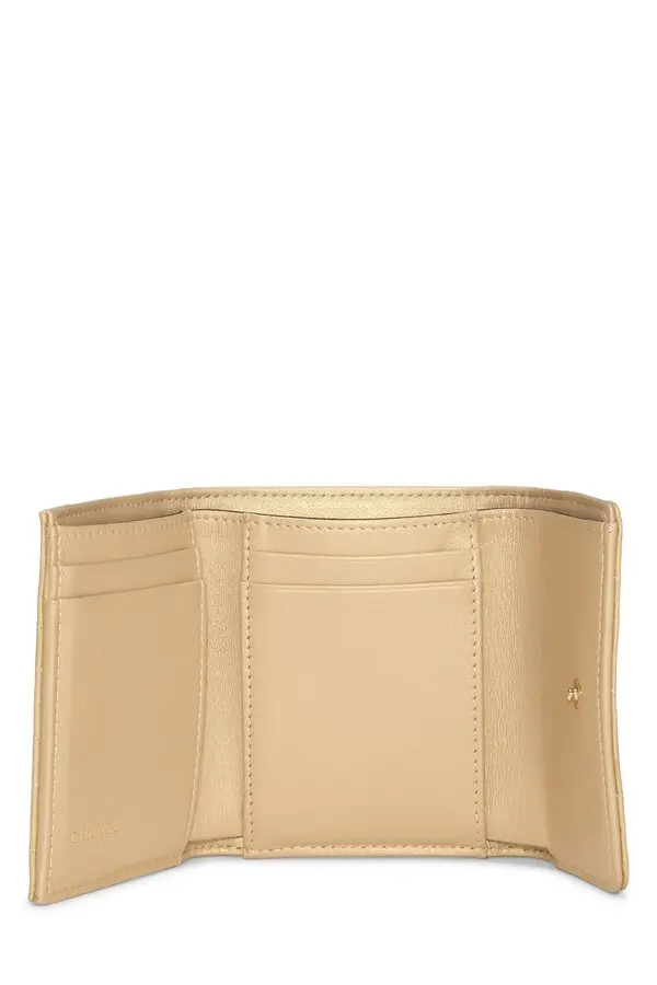 Chanel Lambskin Flap Compact Wallet - Gold