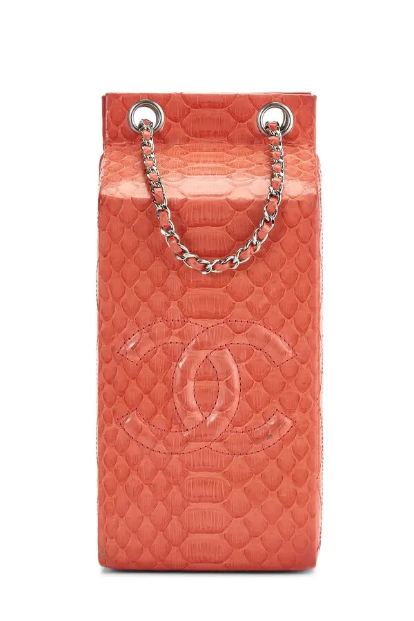Chanel Python Milk Carton Bag - Orange