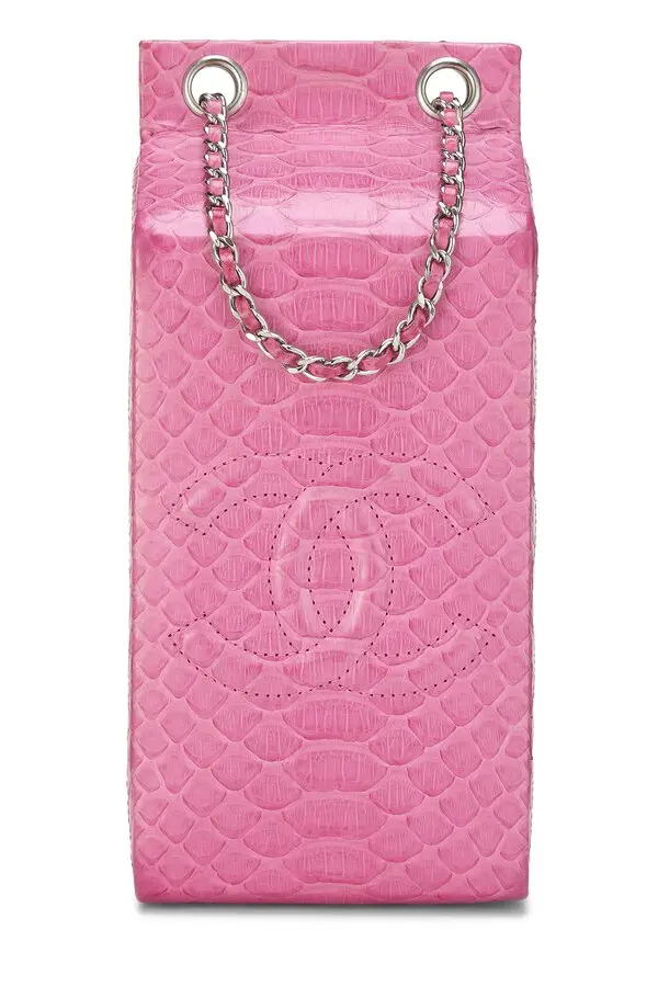 Chanel Python Milk Carton Bag - Pink