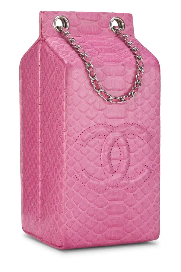 Chanel Python Milk Carton Bag - Pink