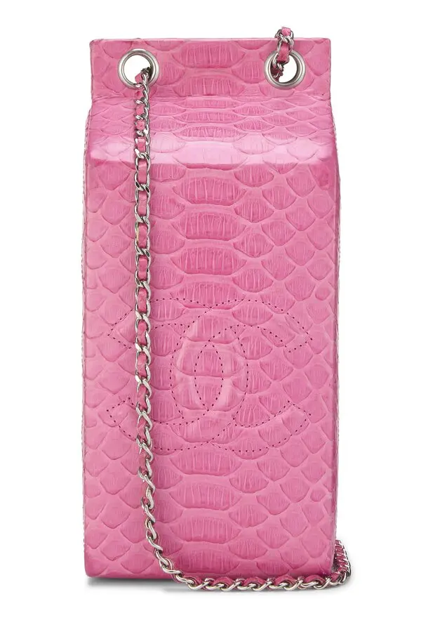 Chanel Python Milk Carton Bag - Pink