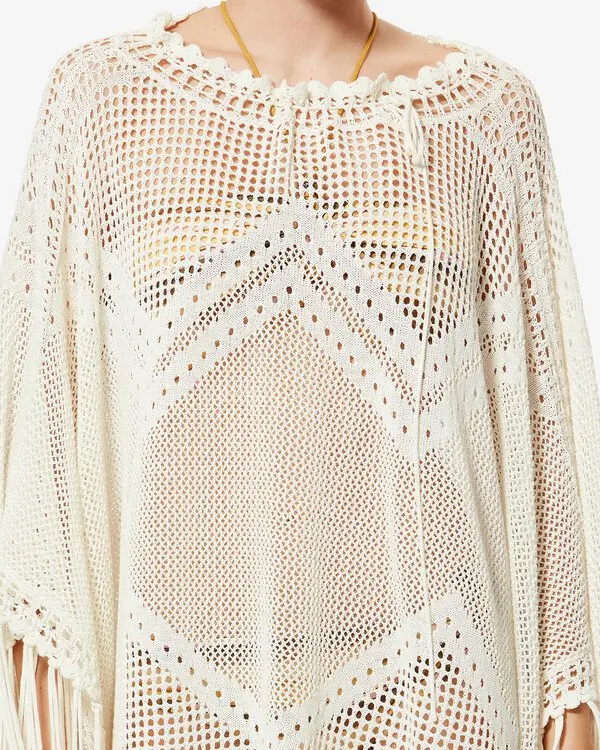 Isabel Marant Étoile Metilia Crochet Cape With Fringe