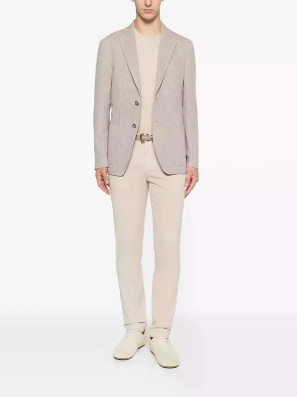 TELERIA ZED Edward Slim-fit Trousers - Neutrals