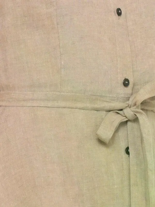 Antonelli Firenze Belted Linen Midi Dress