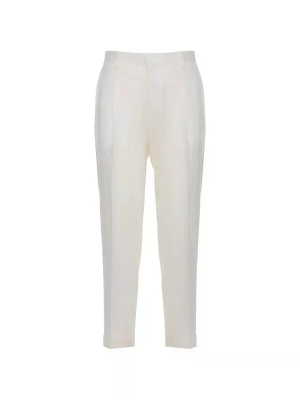 BRIGLIA 1949 Pleated Turn-up Trousers - Neutrals