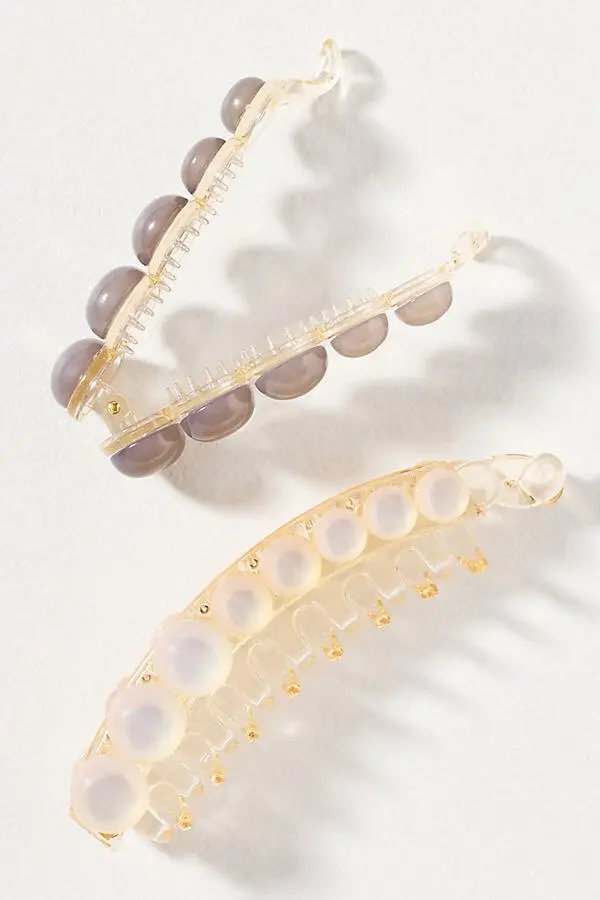 Anthropologie Bubble Banana Claw Clip - Cream