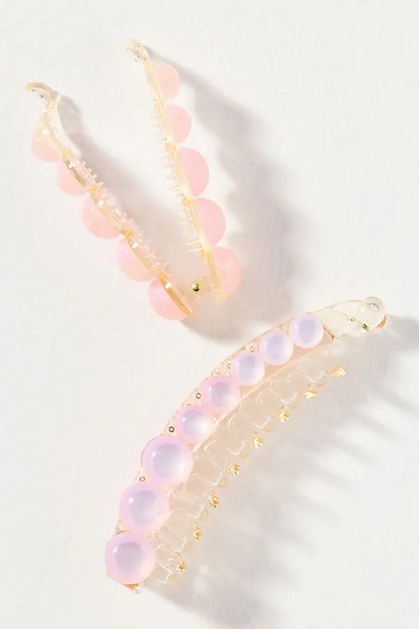 Anthropologie Bubble Banana Claw Clip - Pink