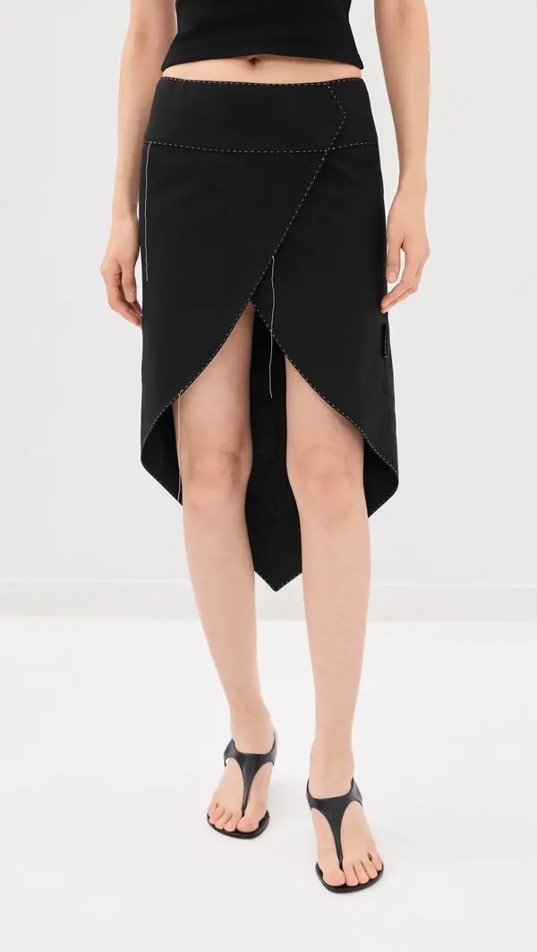Off-White Stitch Detail Mini Skirt