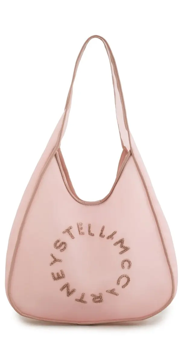 Stella McCartney Large Mesh Logo Hobo Bag - Blush