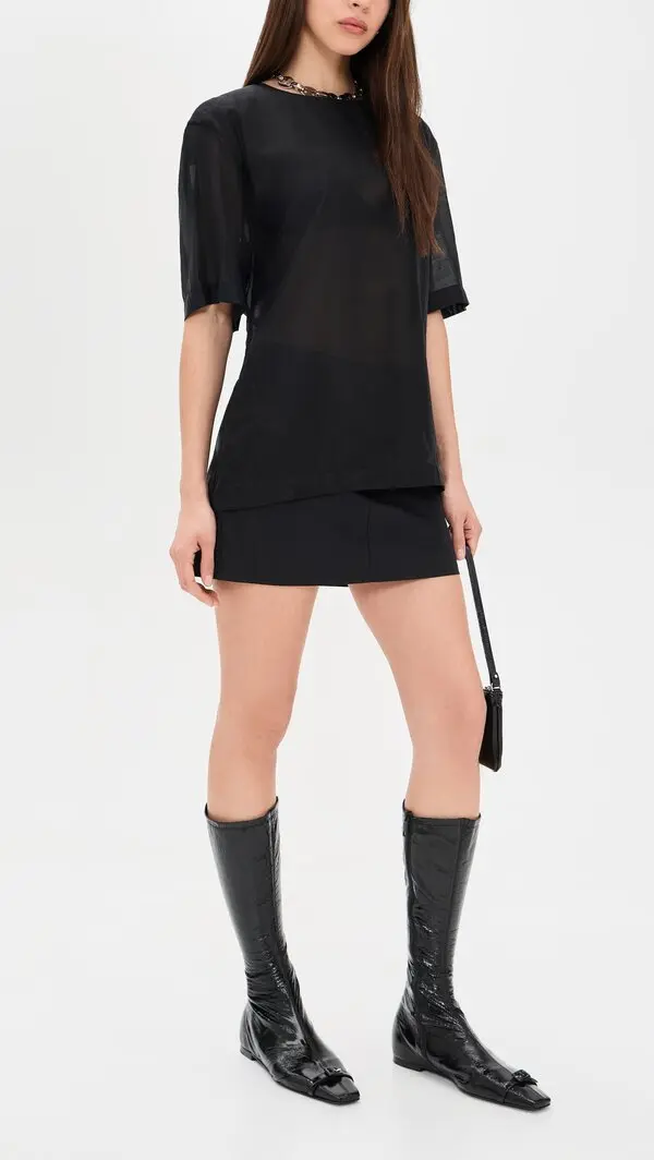 COURREGES Flat Buckle Vinyl Boots
