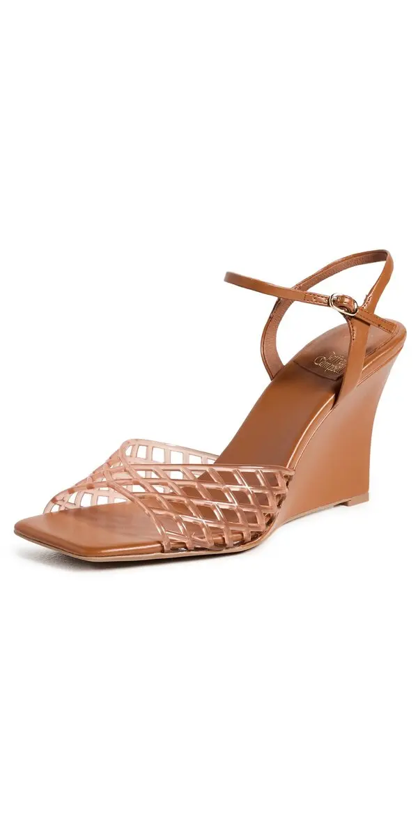Jeffrey Campbell Bop-it Wedge Sandals - Caramel