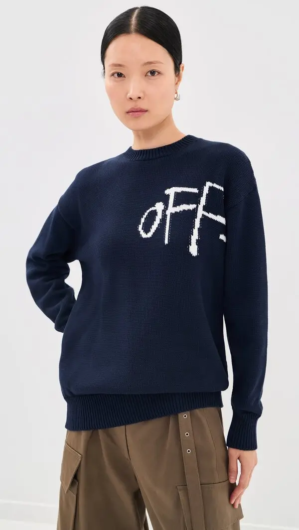 Off-White Bookish Shared Crew Neck Sweater