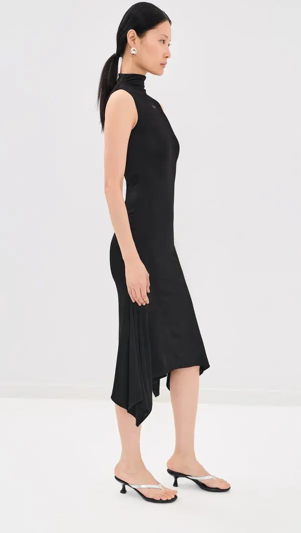 Off-White Fluid Jersey Midi Dress