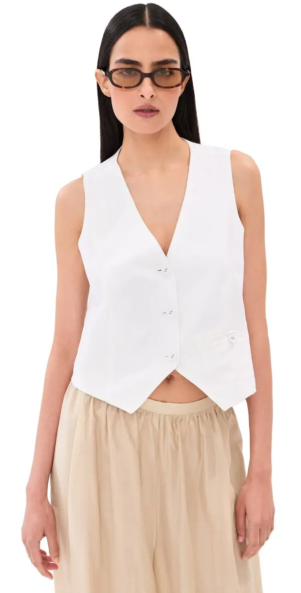 LE BOP Simone Vest - White