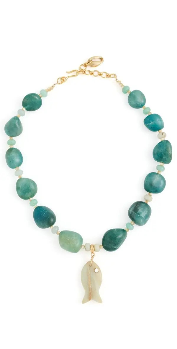 Brinker & Eliza Portofino Pendant Necklace - Teal Agate